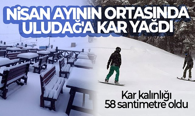 Nisan ayının ortasında Uludağ'a kar yağdı - Gündem - Kamu Haber