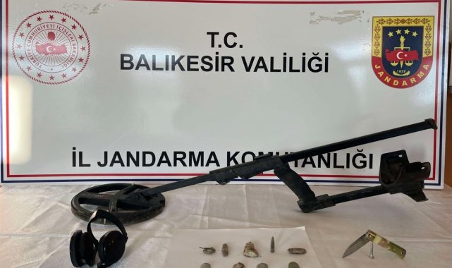 Jandarma tarafından yapılan çalışmada 4 adet sikke ve Kurtuluş ...